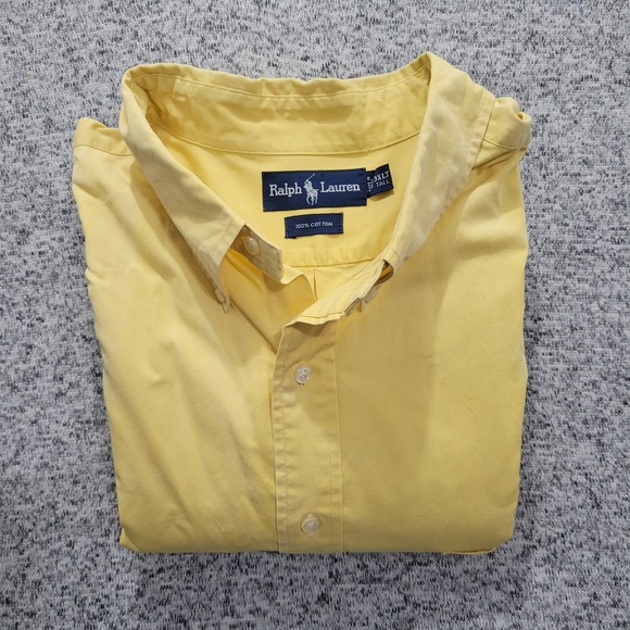 Ralph Lauren | Shirts | Ralph Lauren Mens Yellow Short Sleeve Button ...